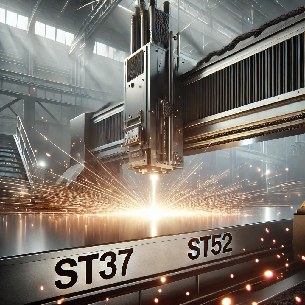 تفاوت برش لیزر ورق آهن گرید ST37 و ST52 | شرکت تندر برش فولاد
